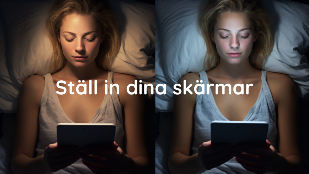 Anpassa dina skärmar på kvällen och sov bättre - Sova Sött